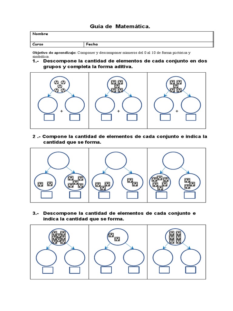 Guia Matematica Componer y Descomp | PDF