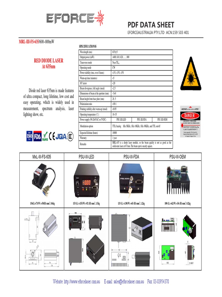 MRL Iii FS 635 | PDF | Laser | Optics