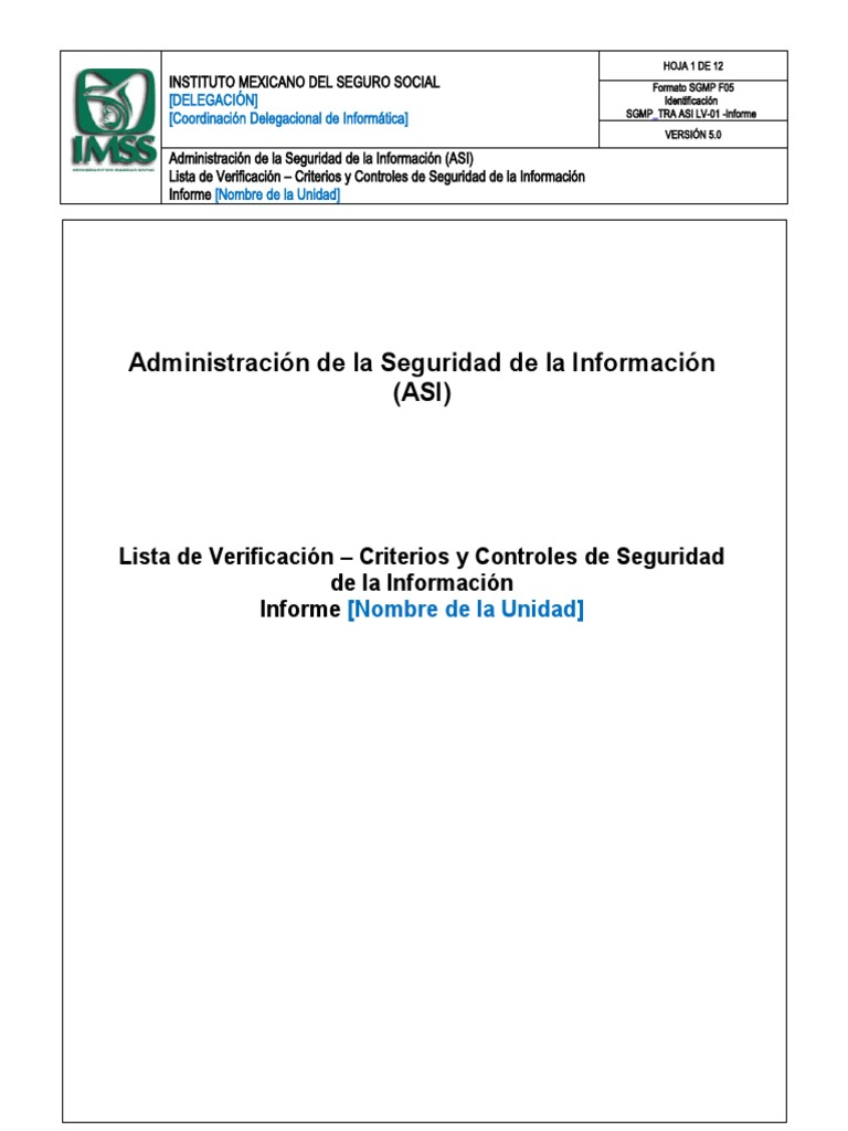 SGMP F05 LV Informe Nva | PDF