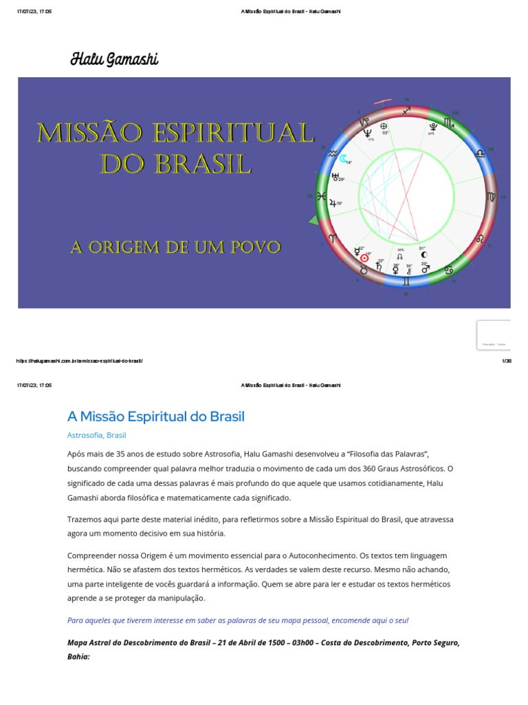 Missão Espiritual do Brasil: Halu Gamashi | PDF | Aprendizado ...
