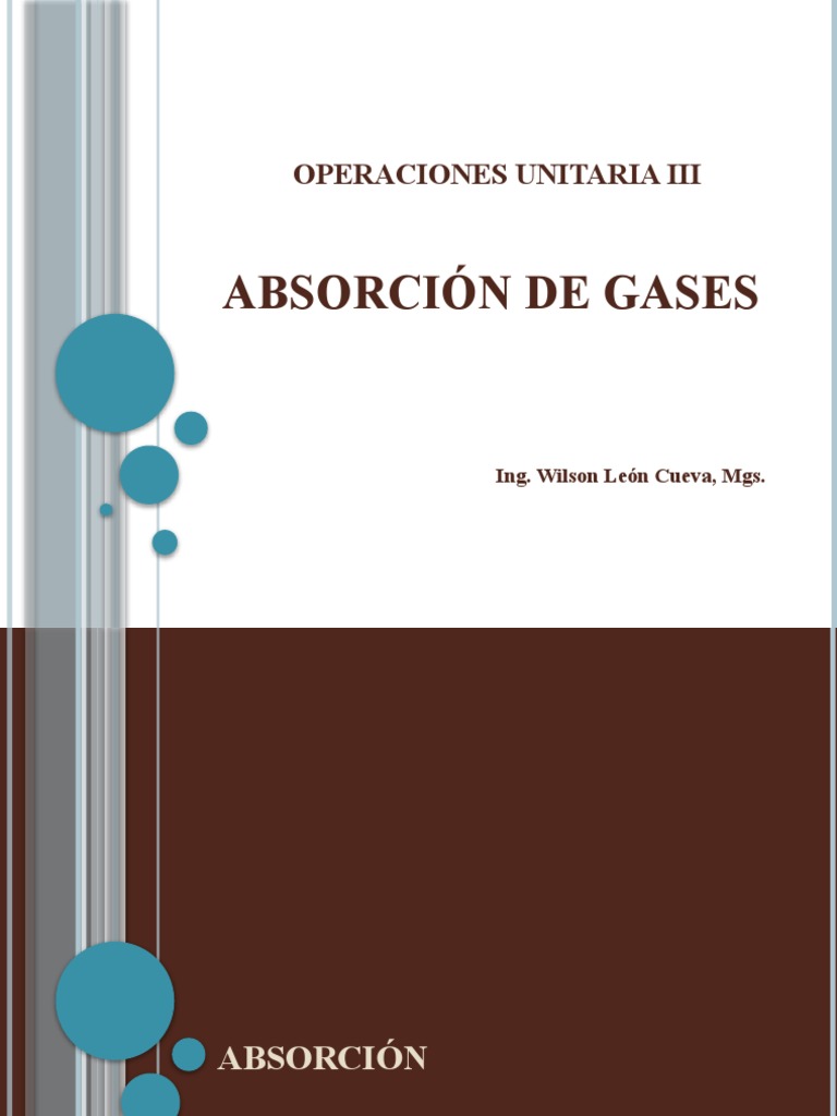 Absorcion de Gases | PDF | Absorción (Química) | Líquidos
