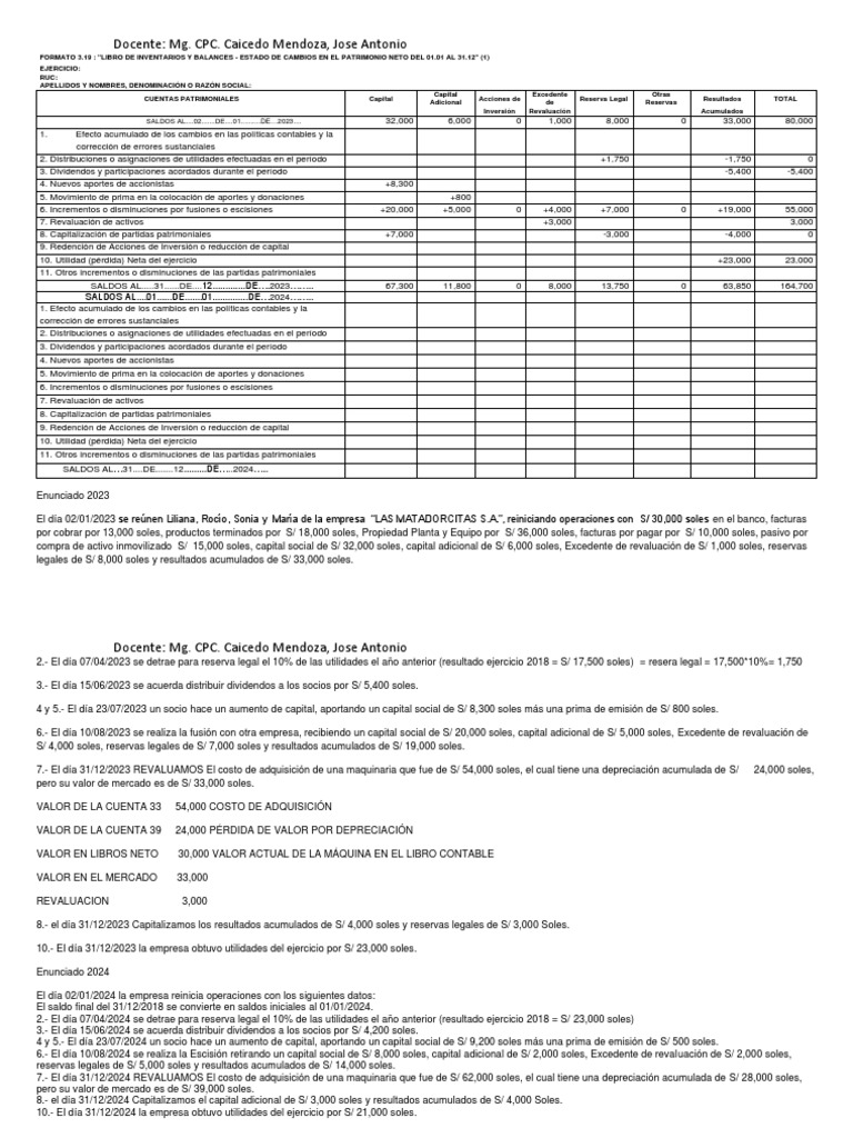 Semana 12 ECPN Caso 1 Grande 2023 1 | PDF | Dividendo | Inversiones