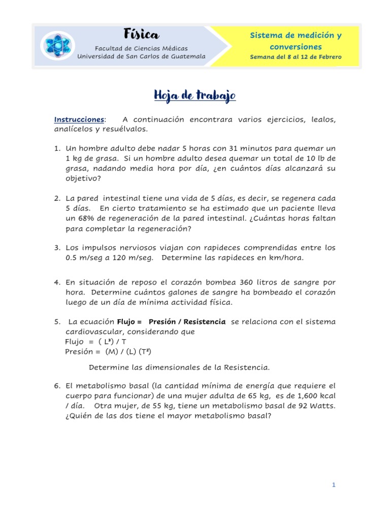 Hoja de Trabajo Repaso | PDF | Especialidades Medicas | Medicina CLINICA