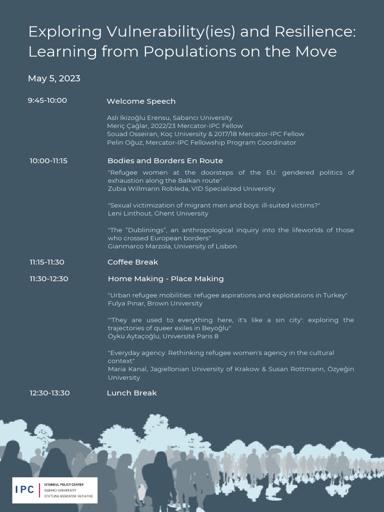 Program - Exploring Vulnerability (Ies) and Resilience Learning From Populations On The Move ...