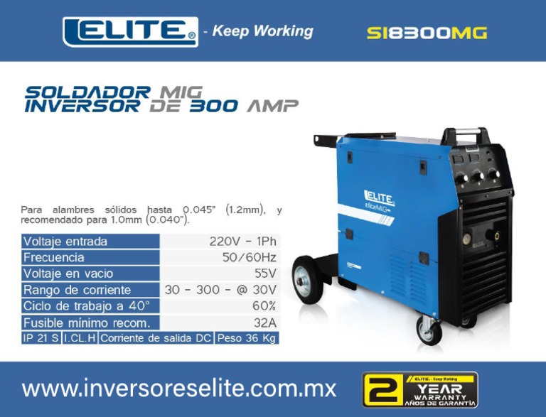 Ficha Técnica Elite Mig 300 | PDF