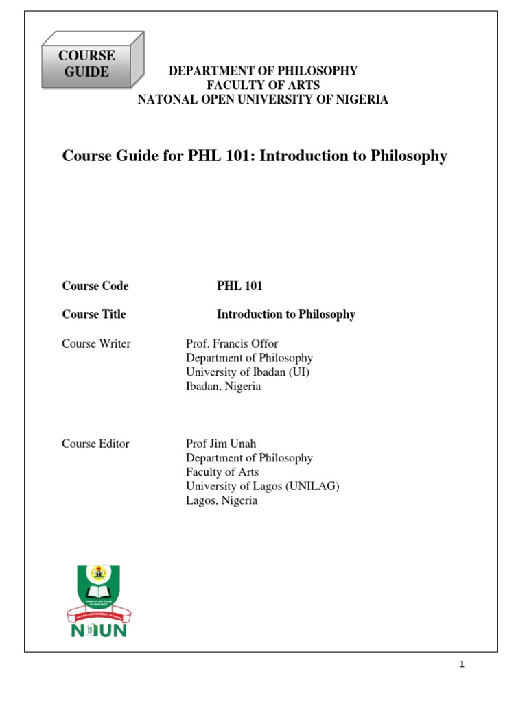 PHL 101 - Introduction To Philosophy | PDF | Knowledge | Skepticism