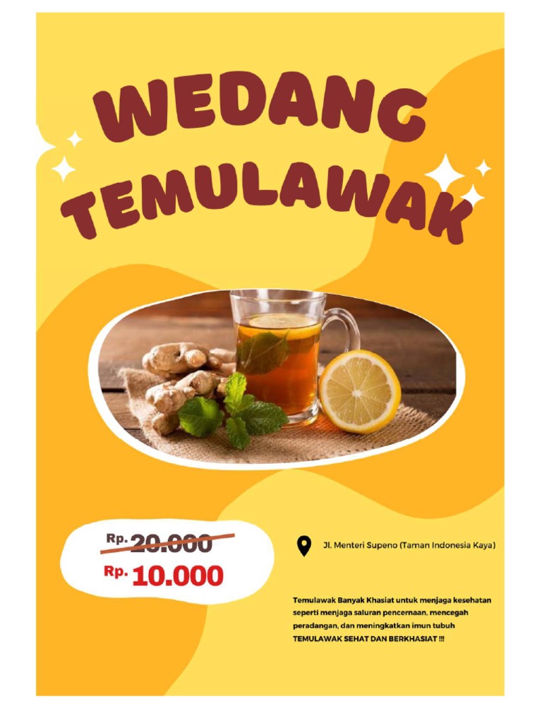 Brosur Wedang Temulawak | PDF
