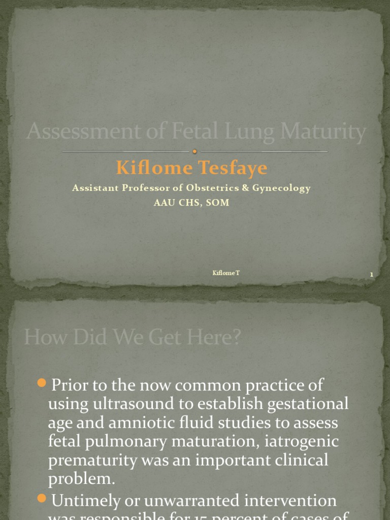 Fetal Lung Maturity Assessment Methods | PDF | Pregnancy | Fetus