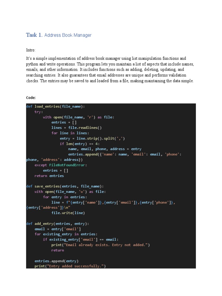 Task 1 | PDF | Input/Output | Filename