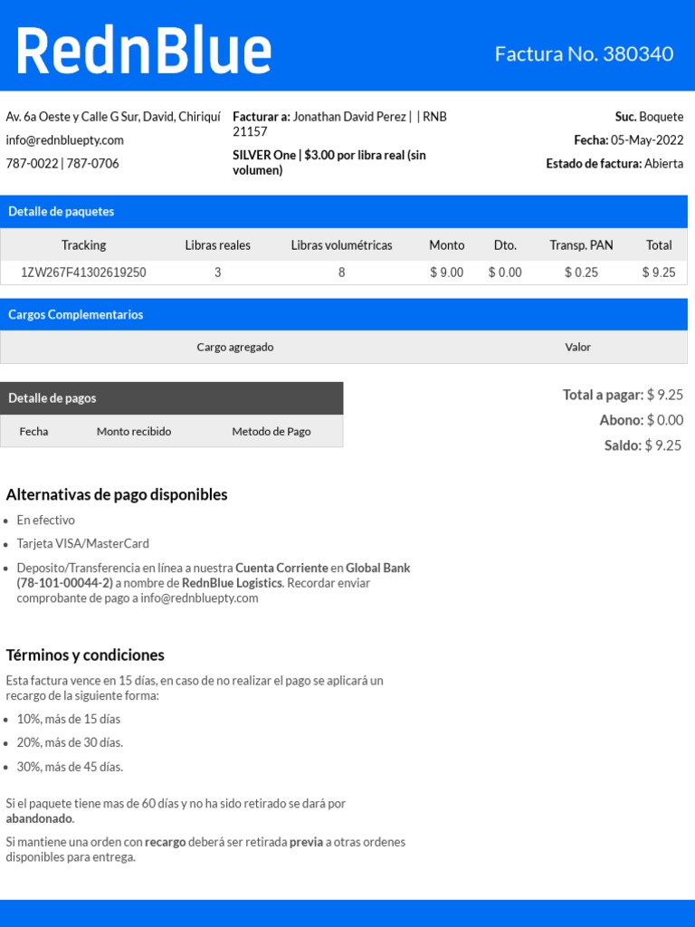 Factura RNB BOX | PDF