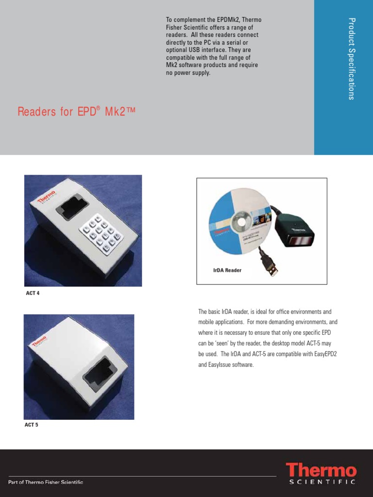EPD Mk2 Readers Datasheet | PDF | Personal Computers | Usb