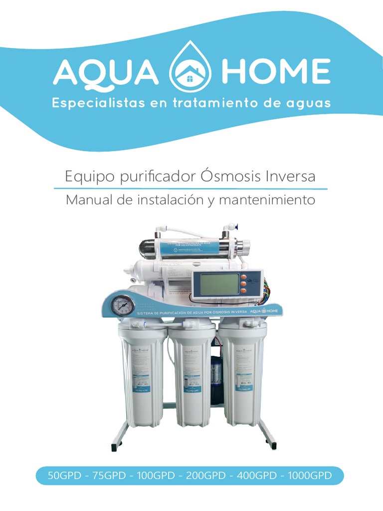 Manual General - Aquahome | PDF | Agua | Ósmosis
