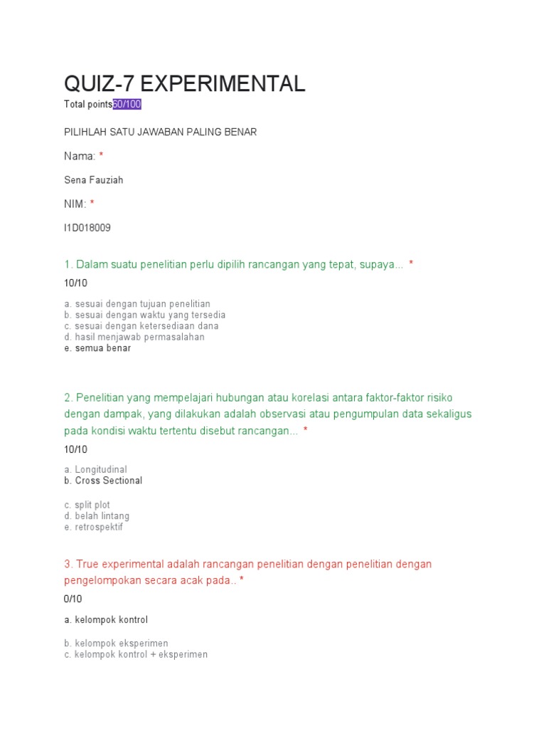 Quiz Metopen TM 7 | PDF | Karier & Perkembangan | Metode & Bahan Ajar