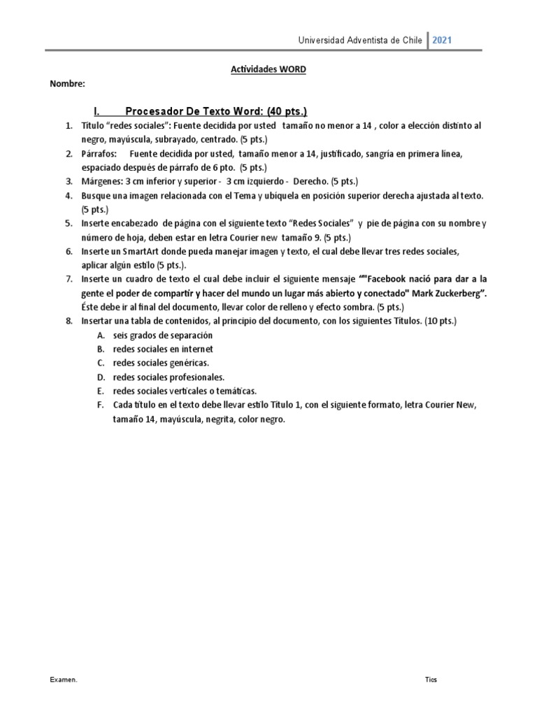 Examen Unach Tic 2021 | PDF | Informática