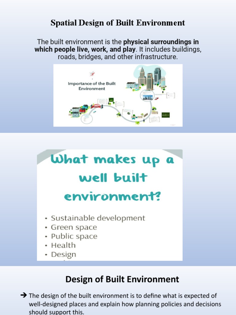 Spatial Design of Built Environment | PDF | Built Environment | Space