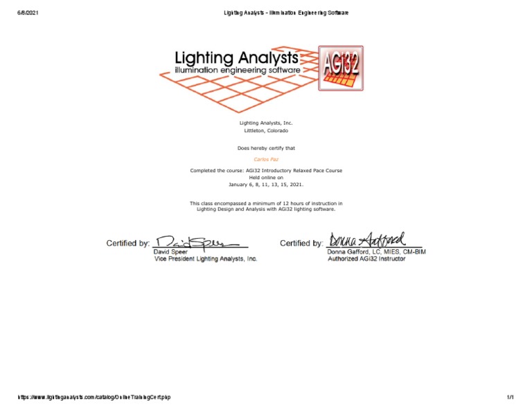 Lighting Analysts - Illumination Engineering Software | PDF