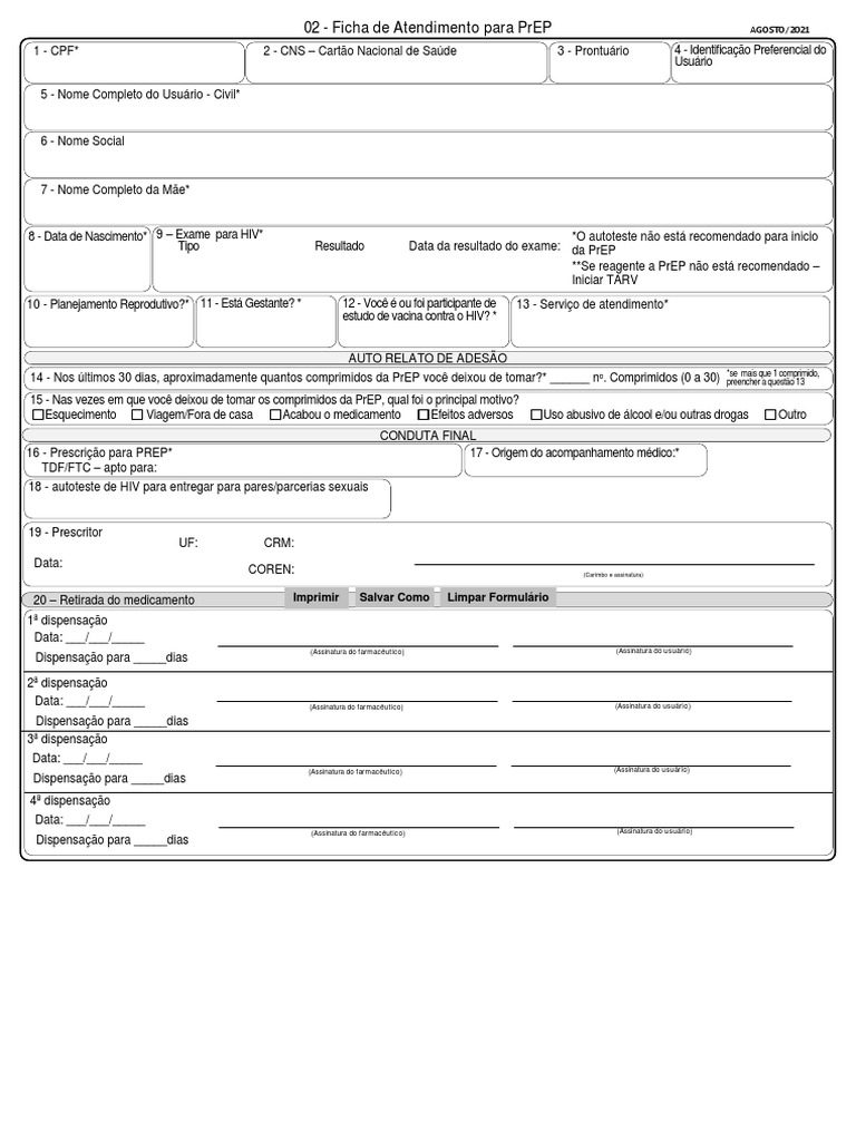 Prep Resumida Ficha de Atendimento | PDF | Farmacêutico | Medicina Clínica