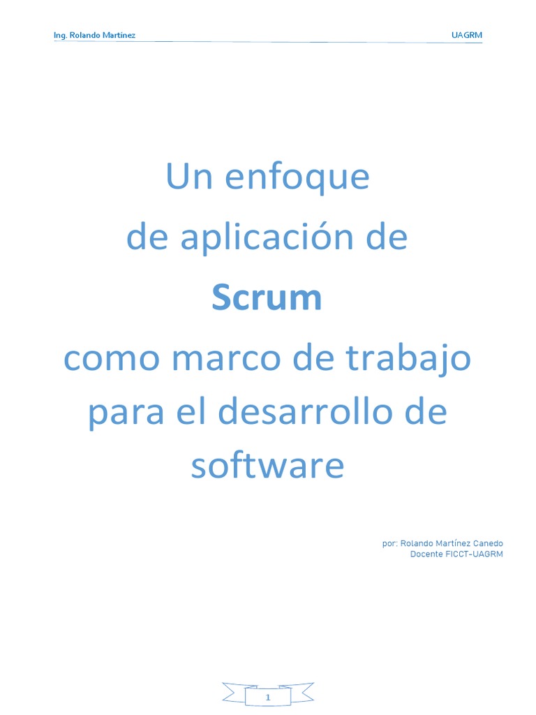 Scrum Enfoque | PDF | Scrum (desarrollo de software) | Software