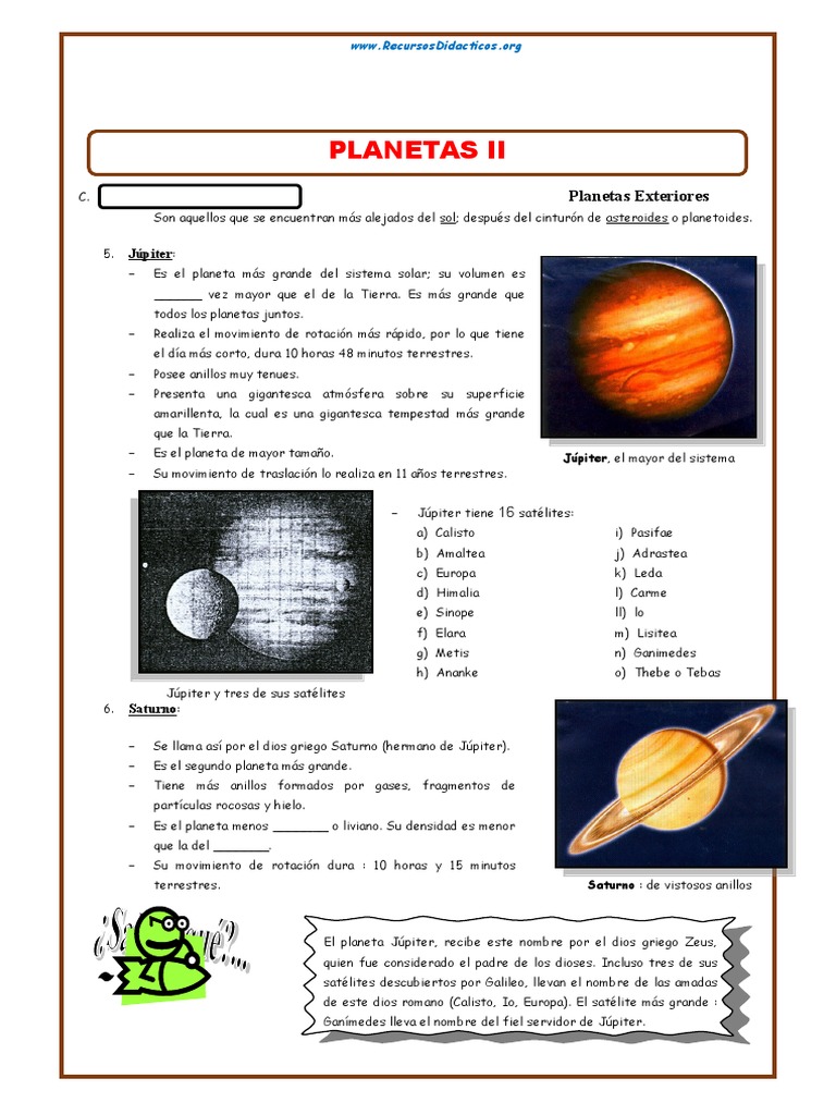 Planetas Ii: Júpiter | PDF | Sistema solar | Neptuno