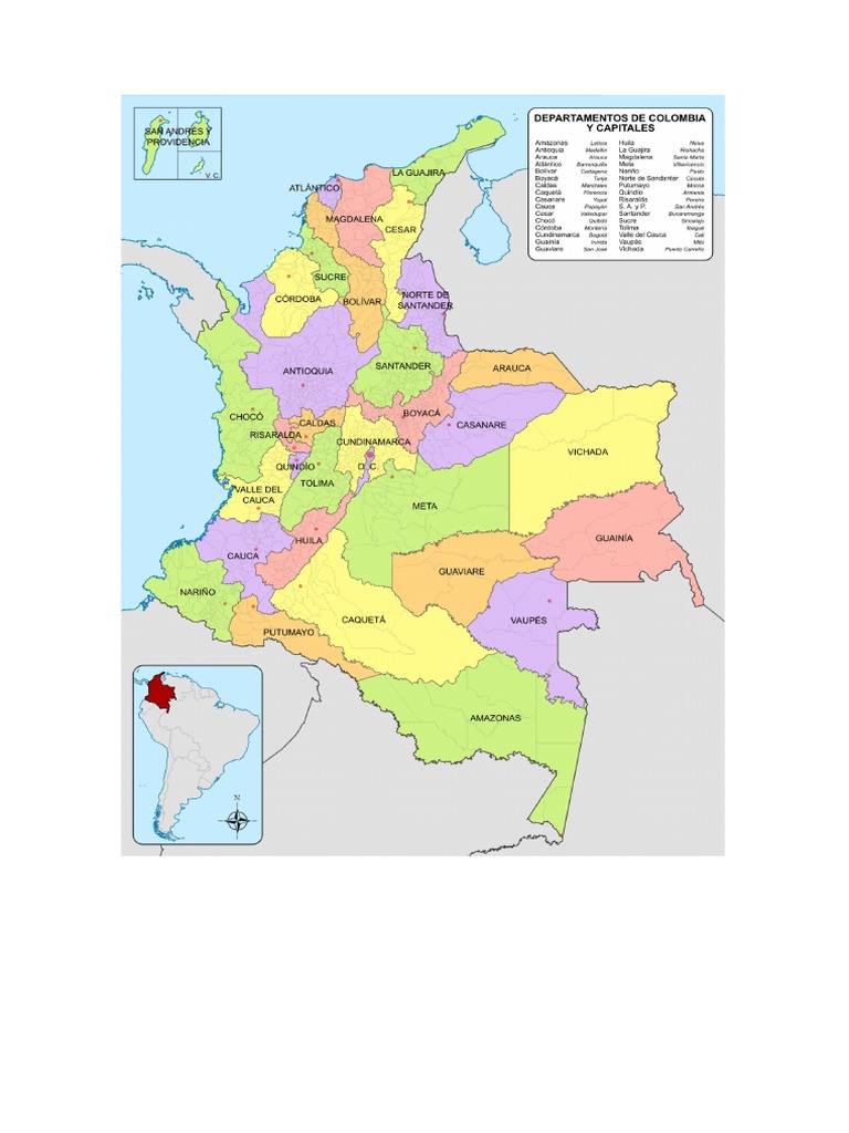 Mapa Politico de Colombia | PDF