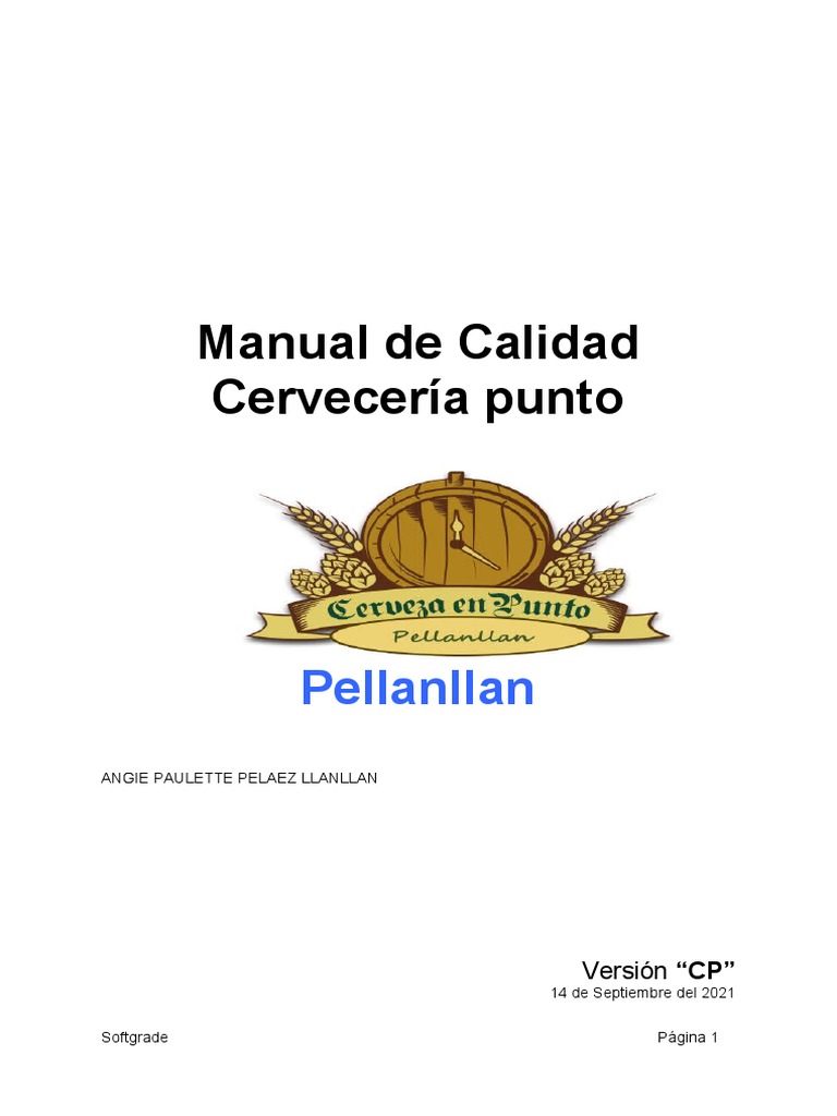 Plantilla Manual de Calidad | PDF | Calidad (comercial) | Gestión de la calidad