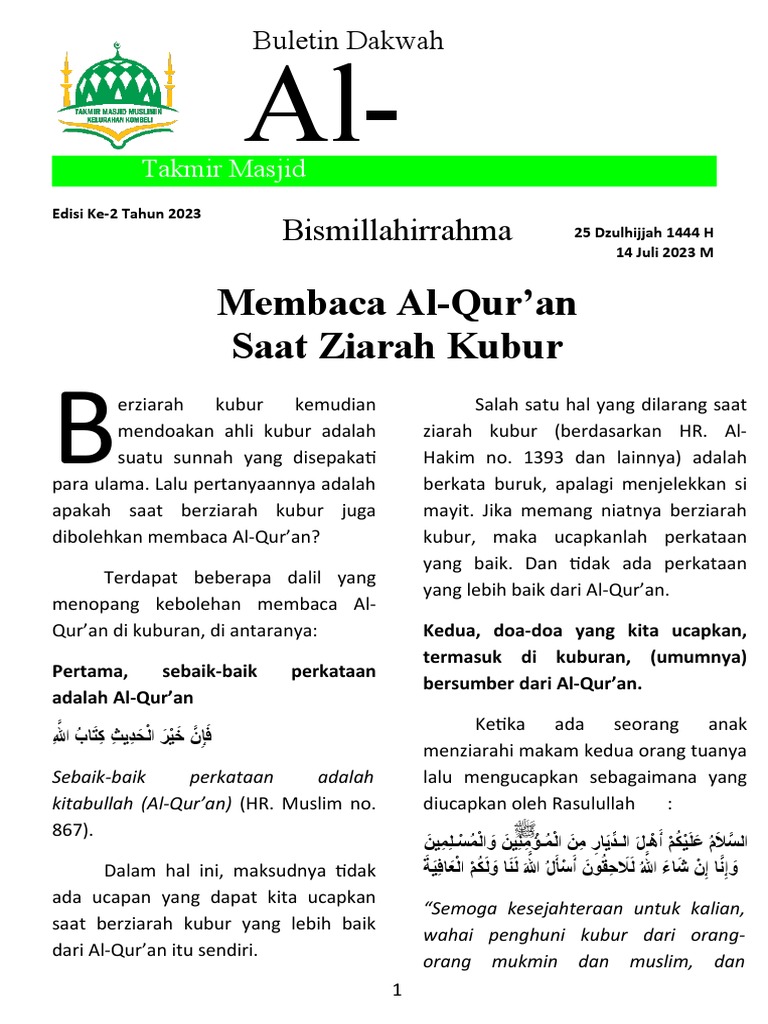 Buletin Dakwah Edisi Ke 2 | PDF
