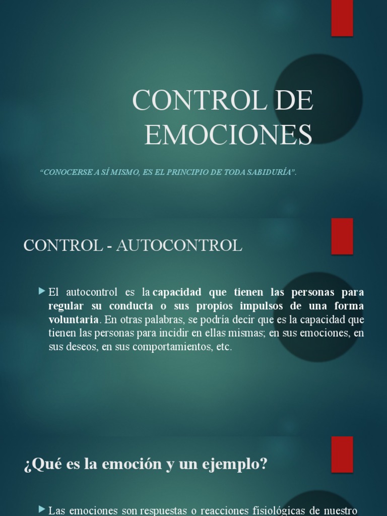 Control de Emociones | PDF | Las emociones | Motivacional