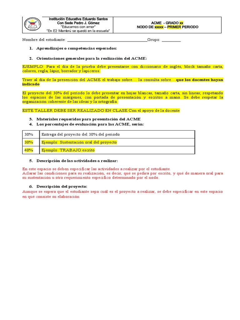 Formato Acme | PDF