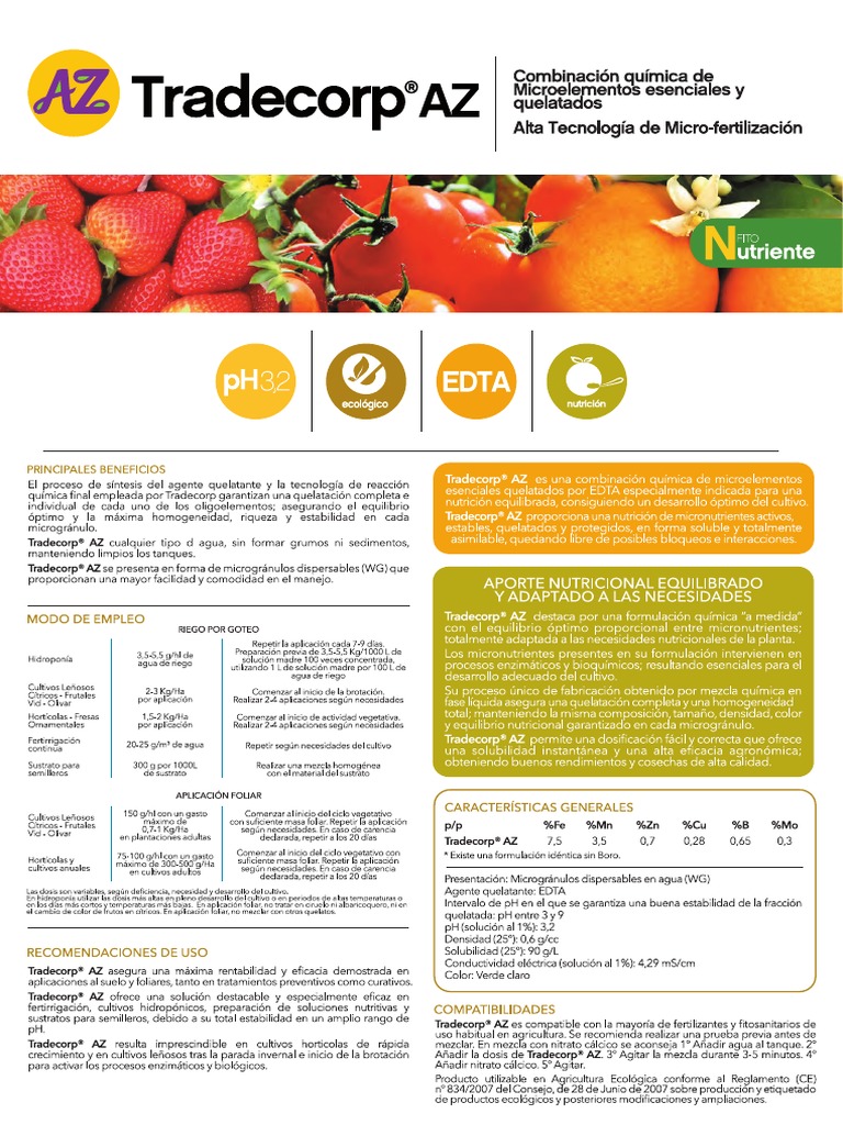 Ficha Tecnica Tradecorp | PDF