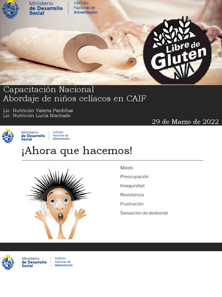 Capacitación sobre celiaquía en CAIF | PDF | Enfermedad celíaca | Gluten