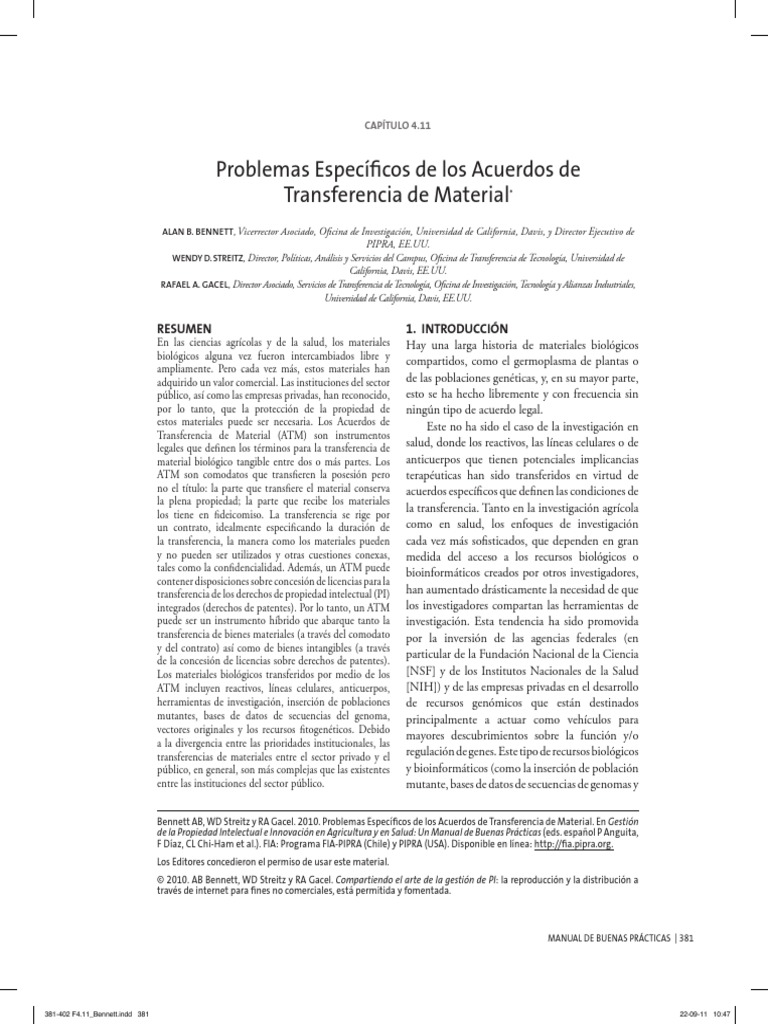 Problemas Especificos de Los MTA - Bennett Cap. 4.11 IP Handbook | PDF | Patentar | Virus