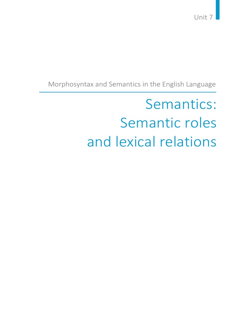 Unit 7 | PDF | Linguistics | Syntax
