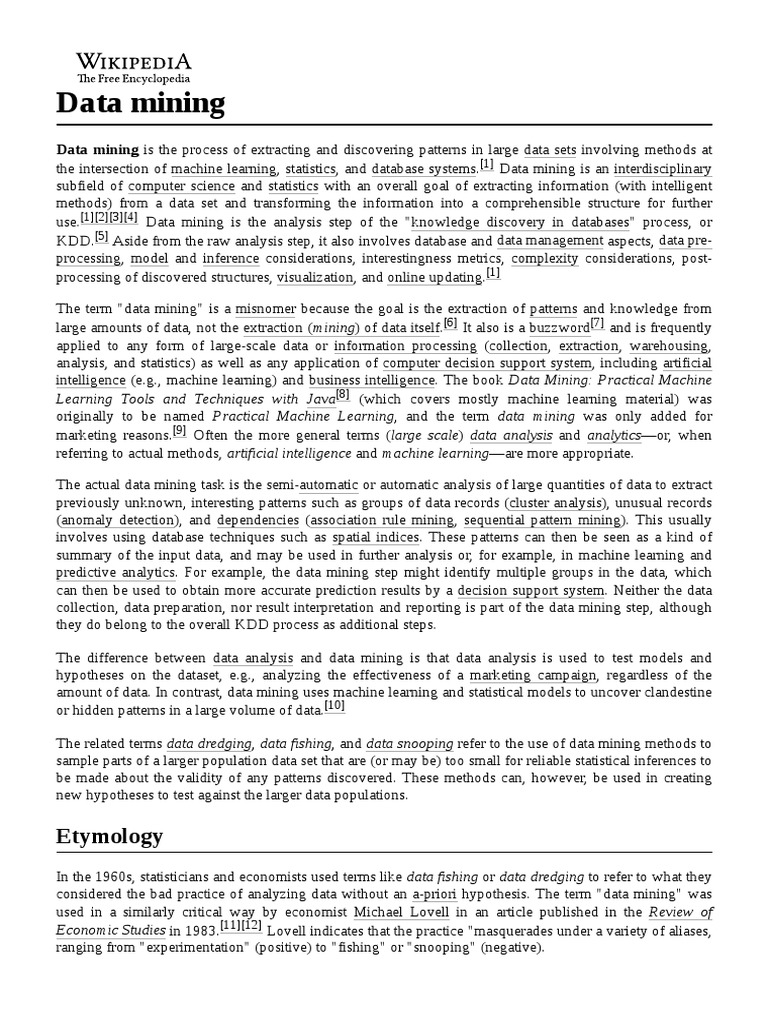 Data Mining Processes Download Free Pdf Data Mining Machine Learning