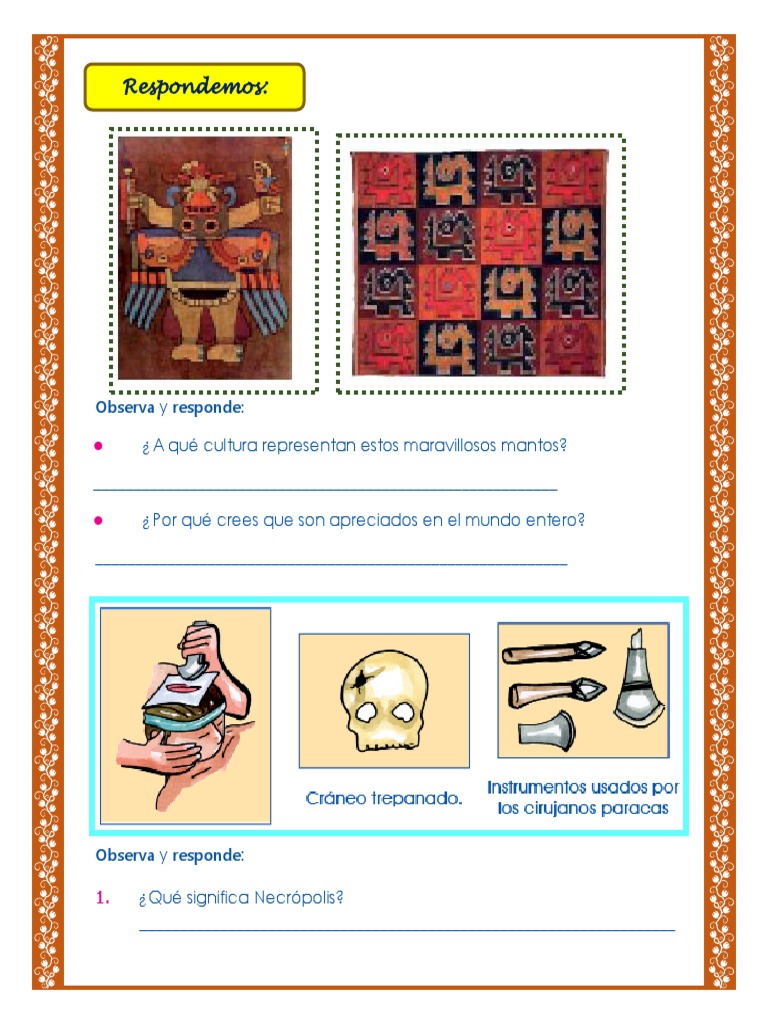 Ficha Cultura Paracas | PDF