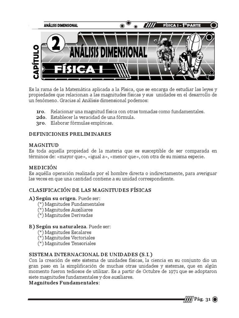 ANALISIS DIMENSIONAL - TEORIA y PRACTICA | PDF | Sistema Internacional ...
