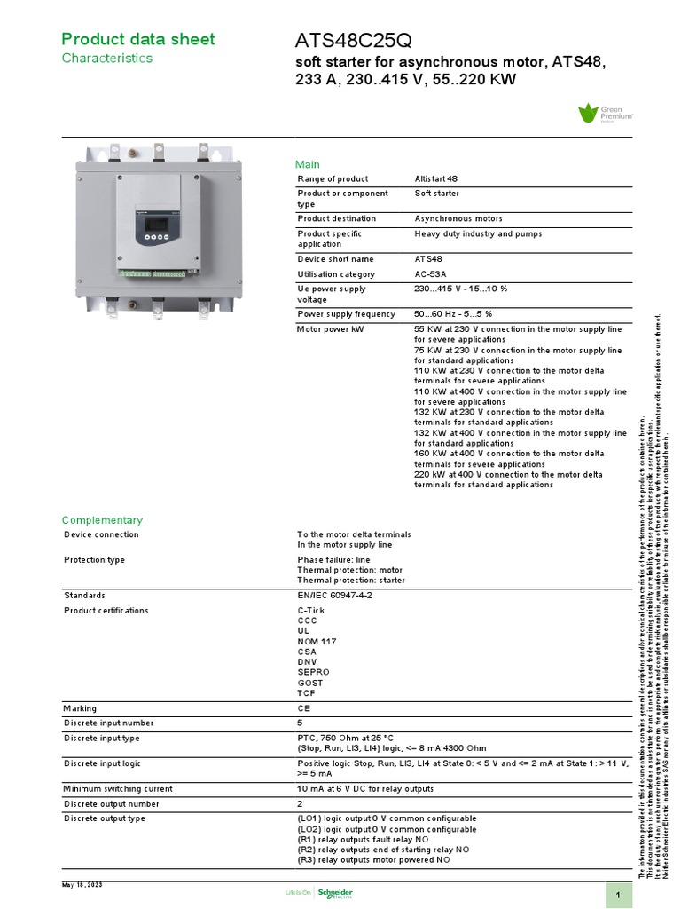 ATS48C25Q Document | PDF | Relay | Power Supply