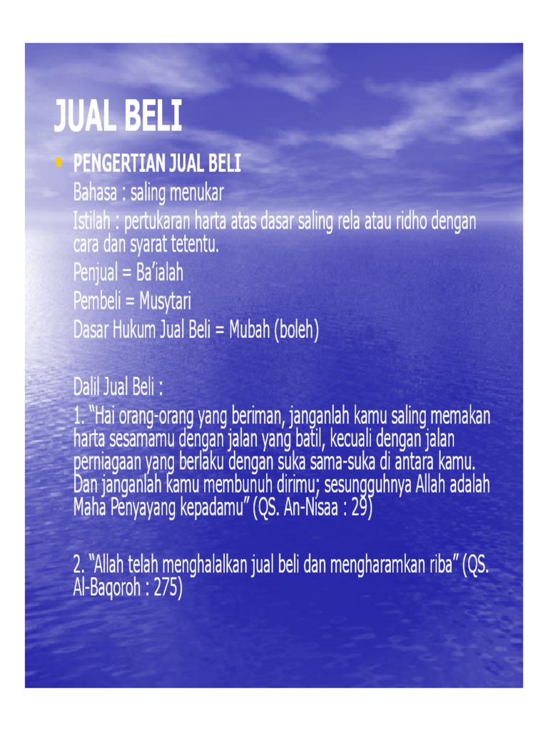 Jual Beli Dan Riba | PDF