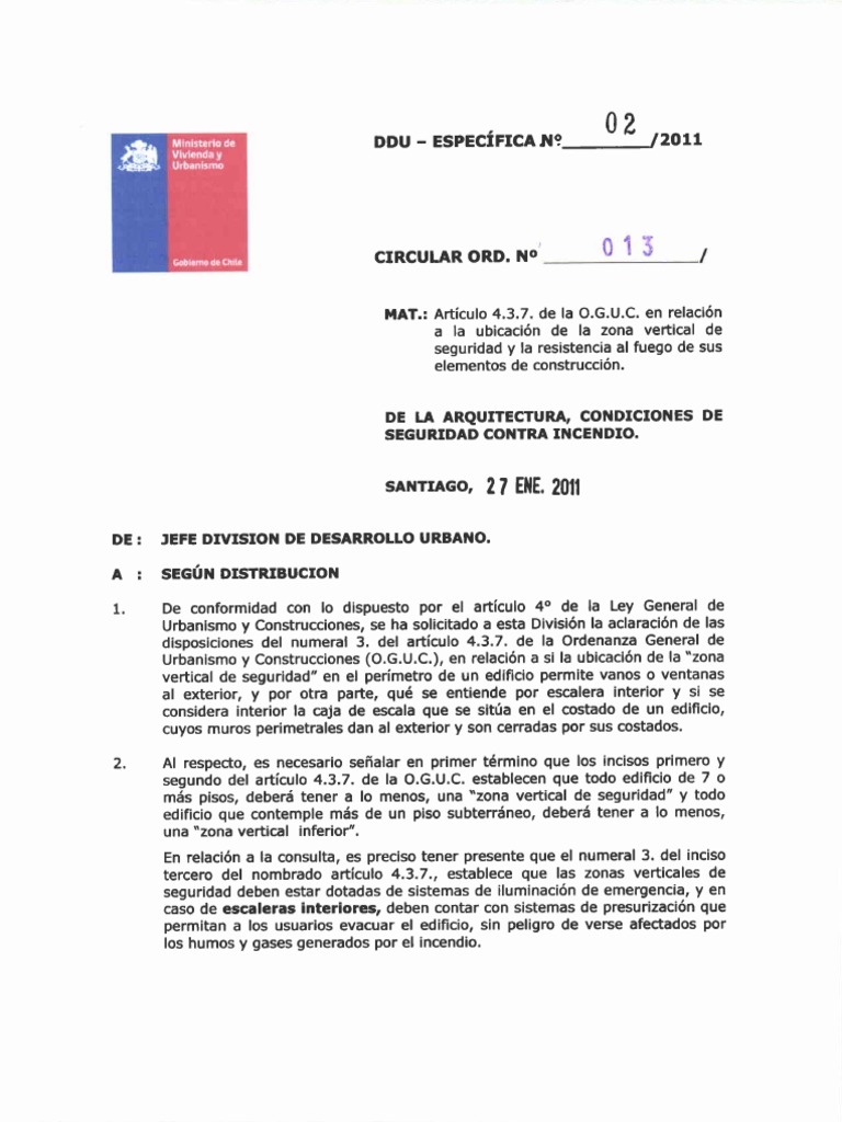 DDU-ESPECIFICA Zona Vertical de Seguridad | PDF