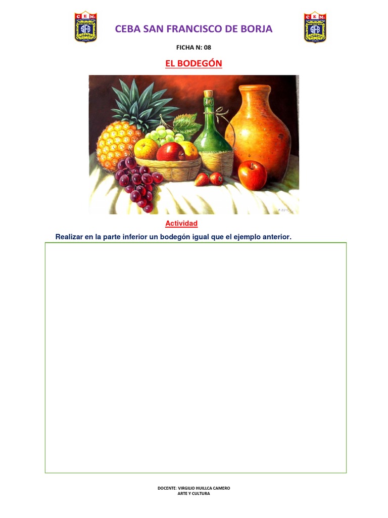 FICHA N 8 el bodegon | PDF