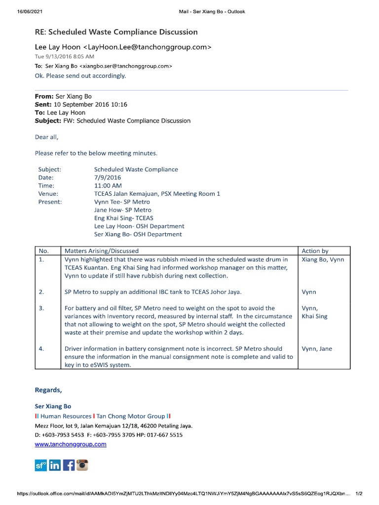 Email Discussion With SP Metro 10092016 | PDF