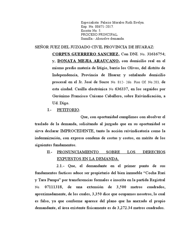 Donata Proceso | PDF | Propiedad | Daños y perjuicios