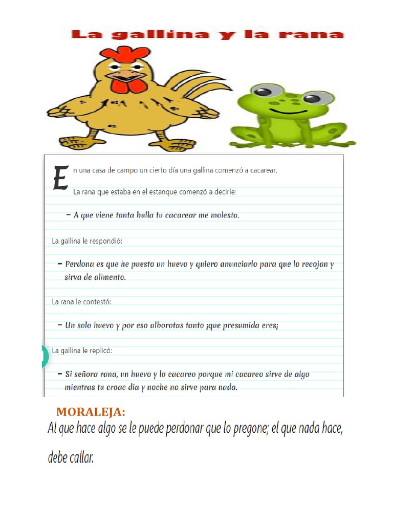 Rana y La Gallina | PDF