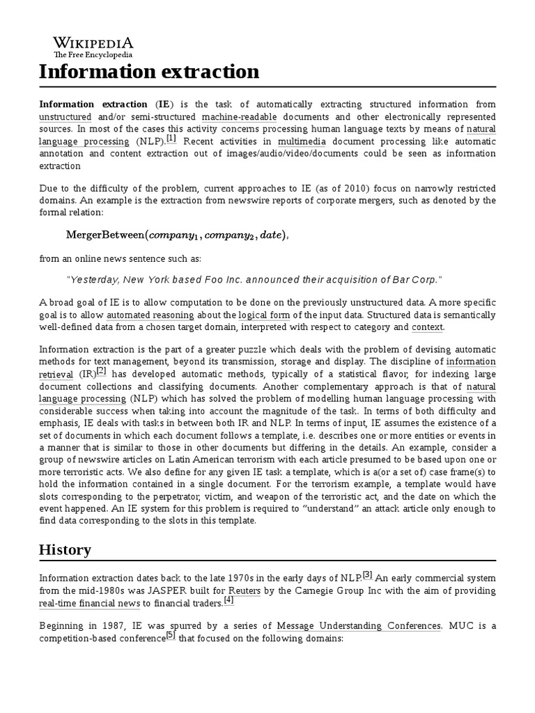Information Extraction | PDF | Information Science | Computing