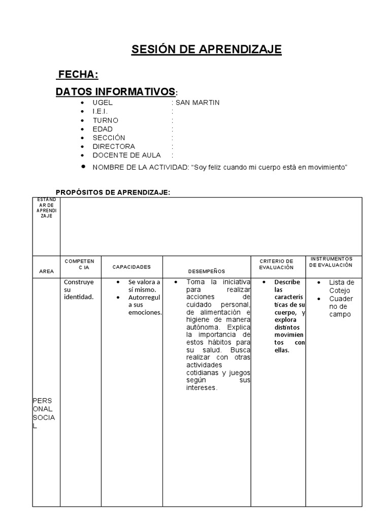 Sesión de Aprendizaje Matematica 2 | PDF | Evaluación | Aprendizaje