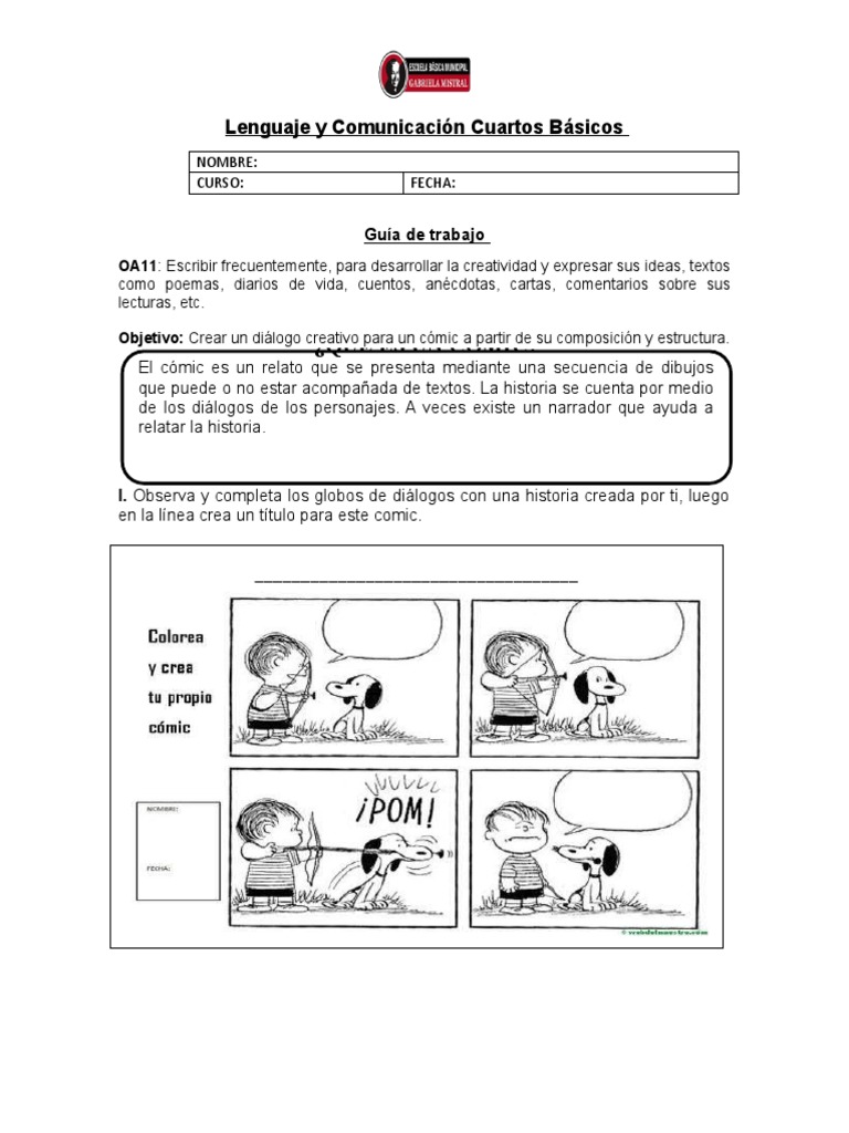4° Lenguaje Guía | PDF | Cómics