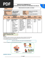 Sesión de Aprendizaje Reconocemos La Oración y Sus Tipos. | PDF ...