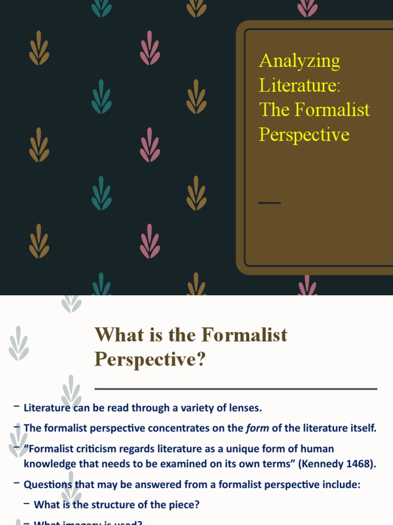 Understanding the Formalist Lens | PDF | Cognitive Science