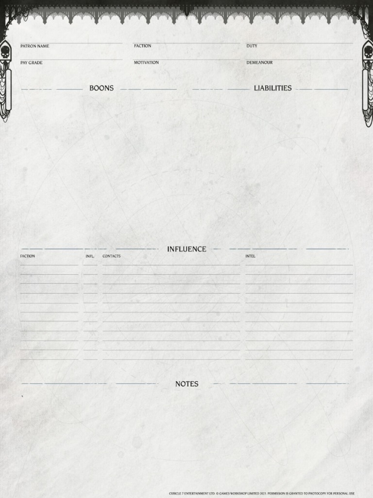 IM Patron Sheet Form Fillable 230323 | PDF