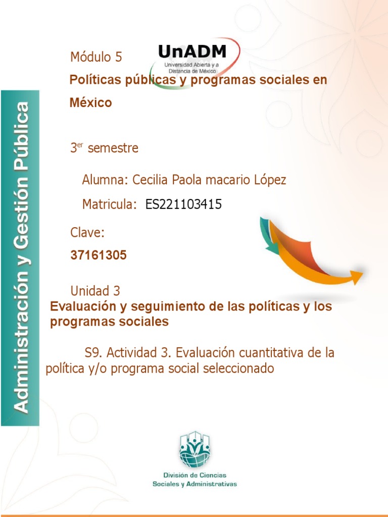 Agp M5 U3 S9 Ac1 Ceml | PDF | Estadísticas | Evaluación