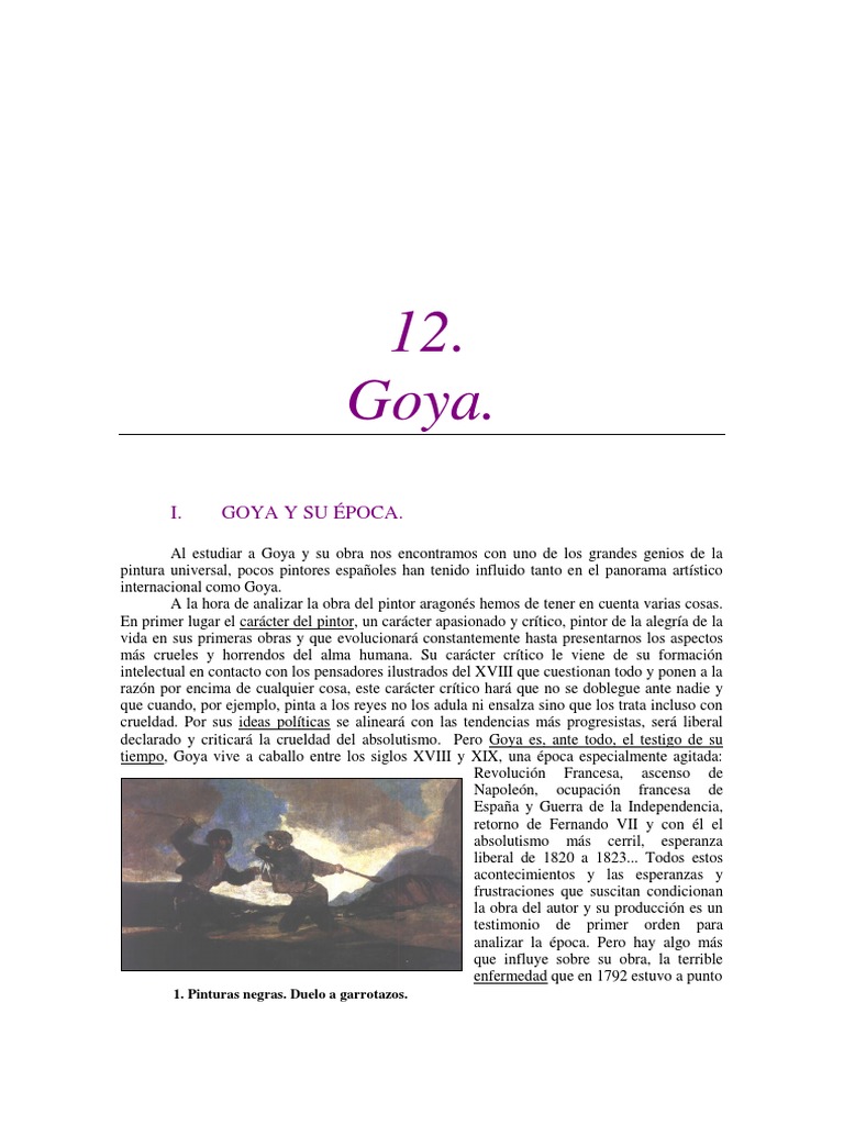 Goya | PDF | Francisco Goya | Pinturas